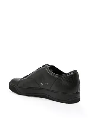 LANVIN Grained Leather Lace-up Sneakers