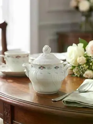GINORI 1735 Vecchio Floral-print Sugar Bowl
