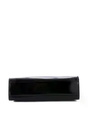 Saint Laurent Sac De Jour Thin Bag Patent Large Tote Bag - Black