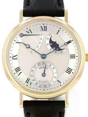 BREGUET 36mm Classique Complications Watch With Moon Phase And Power Reserve