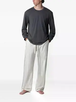 TEKLA Long-sleeve Pajamas Top - Grey
