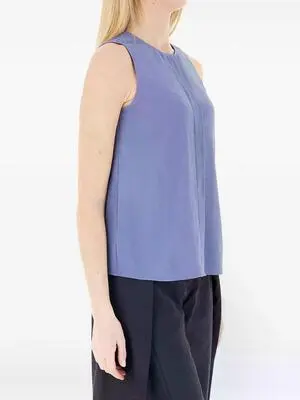 Emporio Armani Button-back Sleeveless Top - Blue