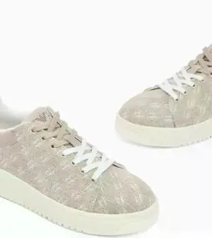 Emporio Armani Logo Print Lace-up Sneakers