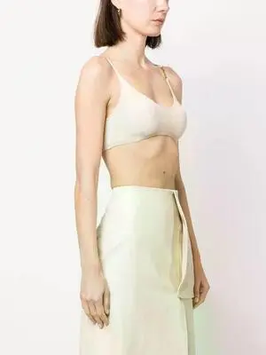 Jacquemus Pralu Logo Plaque Cropped Top
