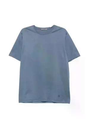 Corneliani Logo-embroidered T-shirt - Blue