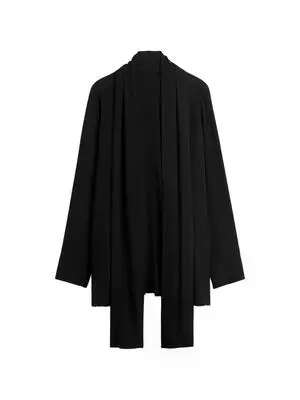 TOTEME Draped Scarf Blouse - Black