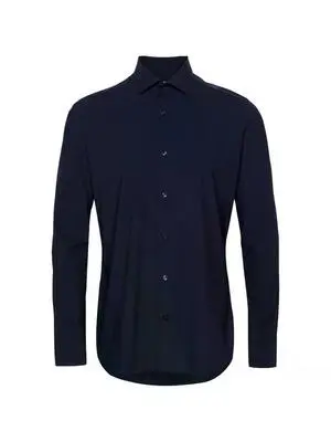 CALIBAN Spread-collar Long-sleeve Shirt