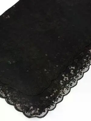 Vintage Floral-lace Sequin-embellished Scarf