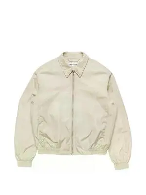 Acne Studios Acne Studios Logo Print Zip-Up Jacket Neutrals
