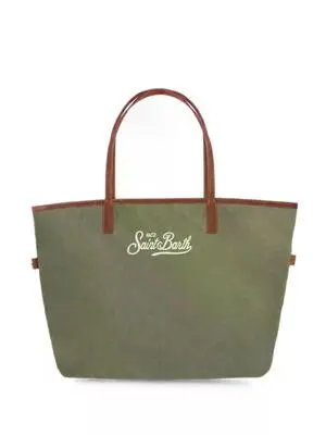 MC2 SAINT BARTH Logo Embroidered Tote Bag - Green