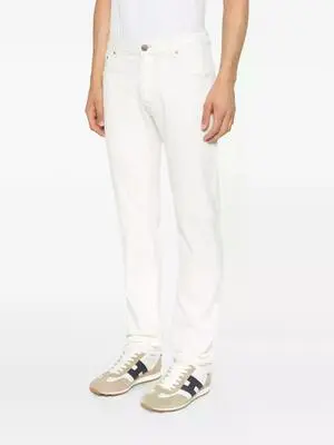 Corneliani Logo-patch Jeans - White