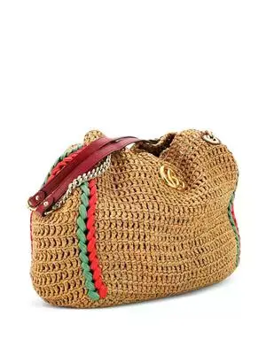 Gucci Gg Marmont Raffia Large Tote Bag
