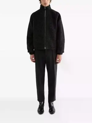 JIL SANDER Zip-up Wool-fleece Sweater - Grey