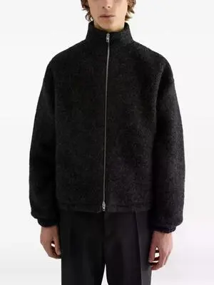 JIL SANDER Zip-up Wool-fleece Sweater - Grey