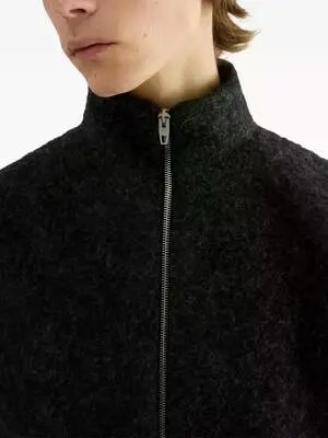 JIL SANDER Zip-up Wool-fleece Sweater - Grey