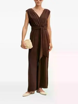 Joseph Ribkoff Sleeveless Belted Wide Leg Jumpsuit
