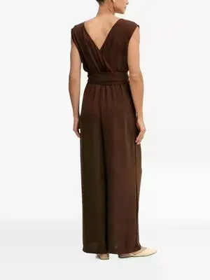 Joseph Ribkoff Sleeveless Belted Wide Leg Jumpsuit