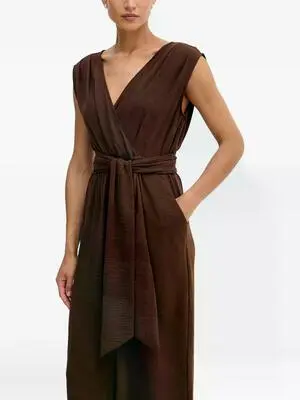 Joseph Ribkoff Sleeveless Belted Wide Leg Jumpsuit