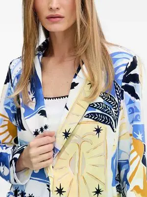 Joseph Ribkoff Graphic Print Notched Lapel Blazer
