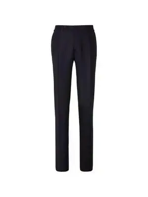 Canali Tailored Pressed Crease Trousers - Blue