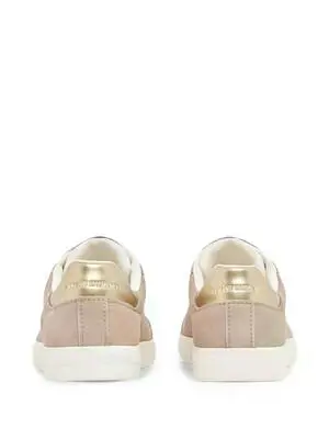 Armani Exchange Perforated Logo Leather Sneakers