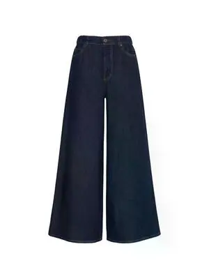 Max Mara Wide-leg Cotton Jeans - Blue