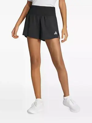 Adidas Logo-print High-waisted Shorts - Black