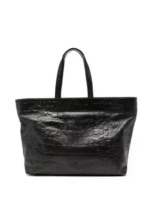 AUTENTICA 504 Croc-effect Leather Shoulder Bag
