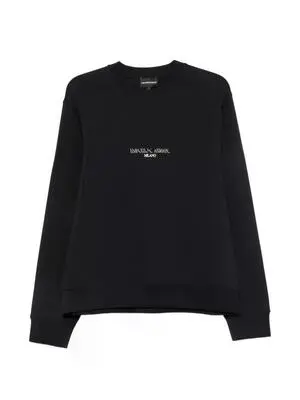 Emporio Armani Logo Print Sweatshirt - Black