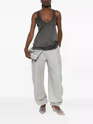 DIESEL® Sleeveless Scoop Neck Tank Top With Faded Effect - Grey