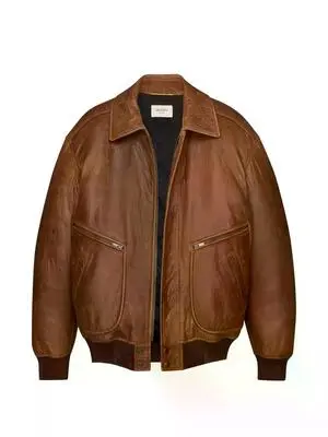 Saint Laurent Leather Bomber Jacket