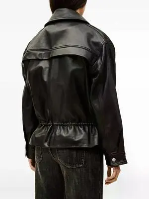 Ba&sh Kassia Peplum Leather Jacket