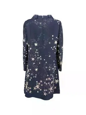 Valentino Garavani Celestial Print Long Sleeve Mini Dress