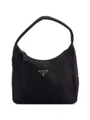 Prada Tessuto Mini Hobo Bag - Black