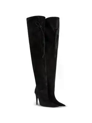 GIUSEPPE ZANOTTI Suede Over The Knee Boots - Black