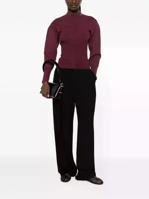 ANINE BING Panelled Mock Neck Sweater