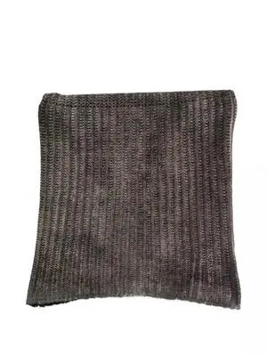 Avant Toi Ribbed-knit Snood Scarf - Grey