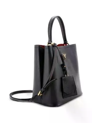 Prada Prada Saffiano Leather Medium Bucket Bag Black