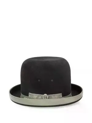 Vintage Buckled Bowler Hat