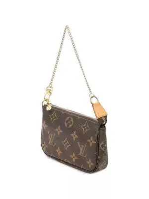 LOUIS VUITTON Mini Pochette Accessoires Clutch Bag - Brown