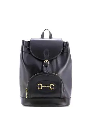Gucci Horsebit 1955 Leather Backpack - Black