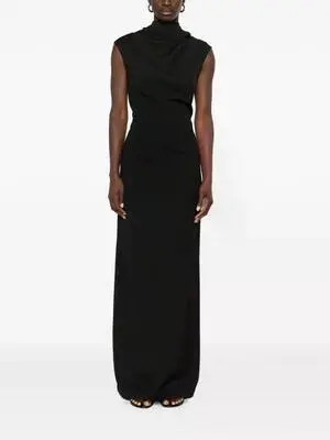 Brunello Cucinelli Monili-trim V-back Gown