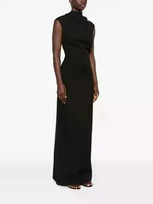 Brunello Cucinelli Monili-trim V-back Gown