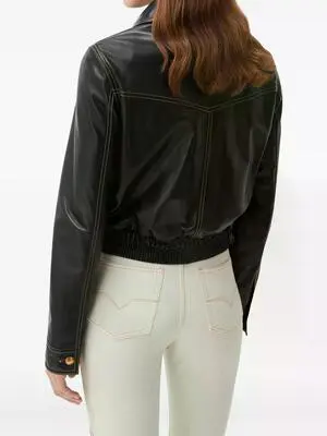 Versace Nappa Leather Blouson Jacket With Medusa Hardware