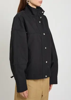 3.1 Phillip Lim Cropped High-neck Jacket - Navy