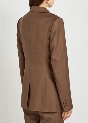 Gabriela Hearst Angela Double-breasted Wool And Silk-blend Blazer
