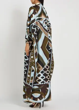 Emilio Pucci Printed Silk Maxi Kaftan Dress