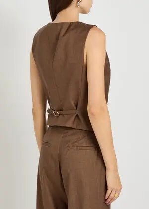 Gabriela Hearst Coleridge Wool And Silk-blend Vest