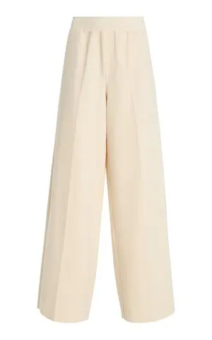 BIRROT Exclusive Lay2 Drawstring Crepe Wide-leg Trousers - Yellow