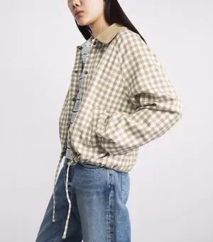 Barbour Gingham Ovingham Jacket - Beige